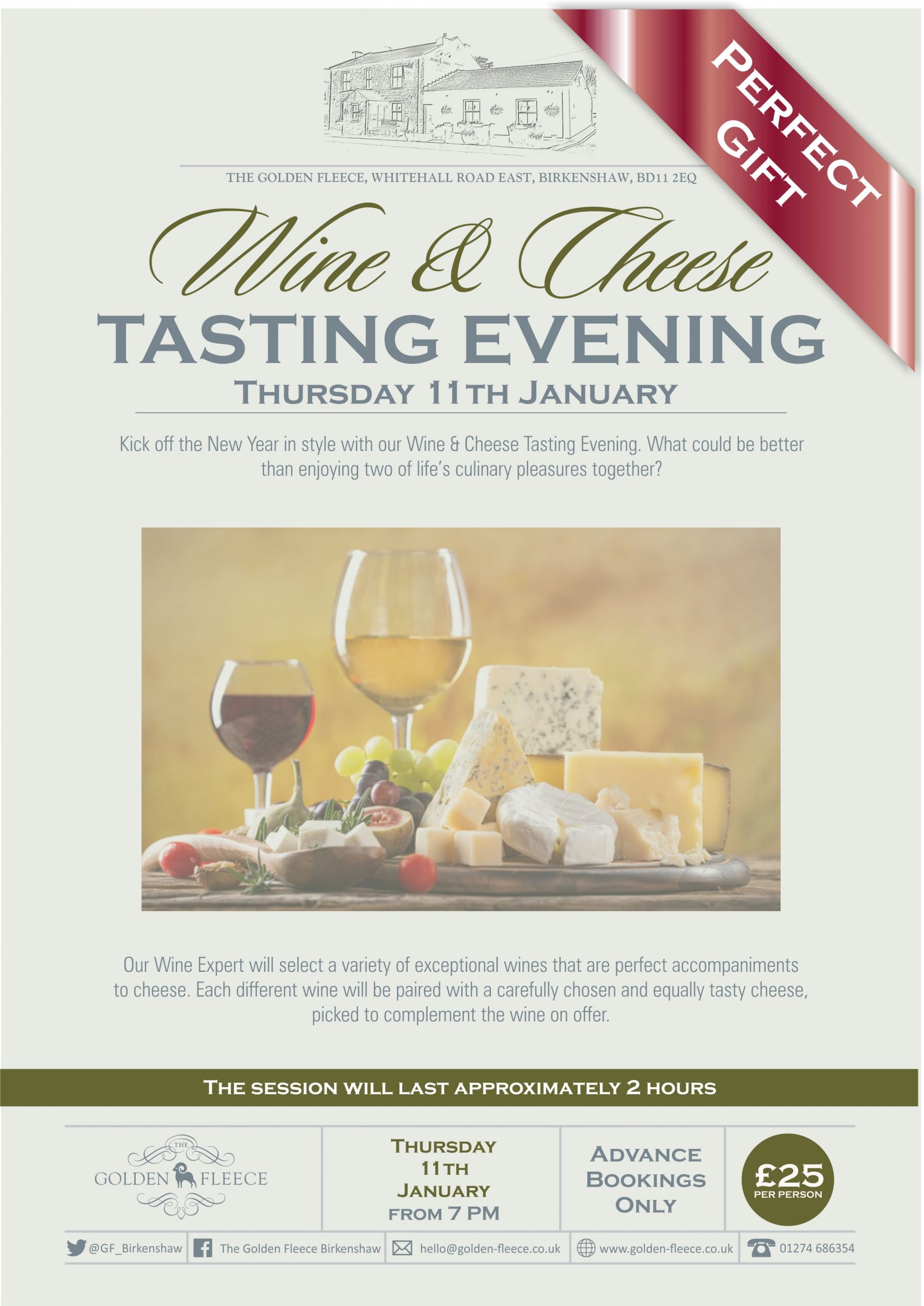 wine tasting advertising jan 2018 - The Golden Fleece