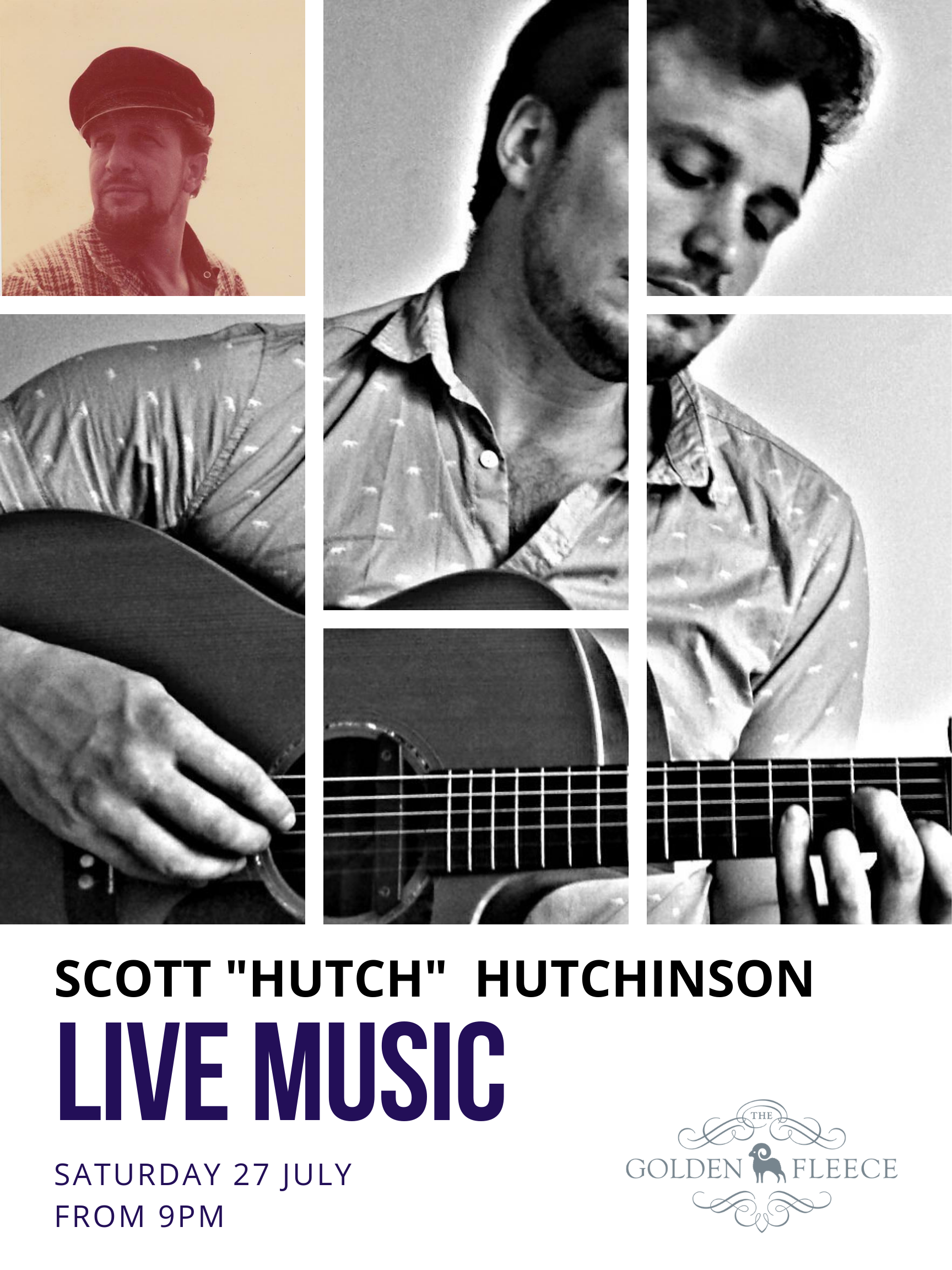 Live Music - hutch 27july2019 - a4 - The Golden Fleece
